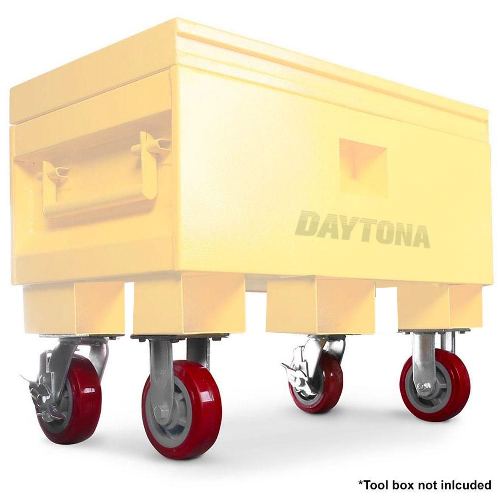 Daytona BWHE 152mm (6") Tool Box Caster Wheels 4 Pce Kit For Site ...
