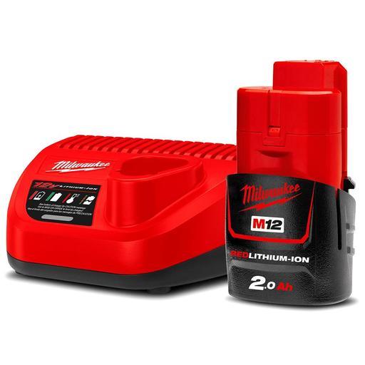 Milwaukee M12B2 12V Li-Ion 2.0Ah RED LITHIUM Battery
