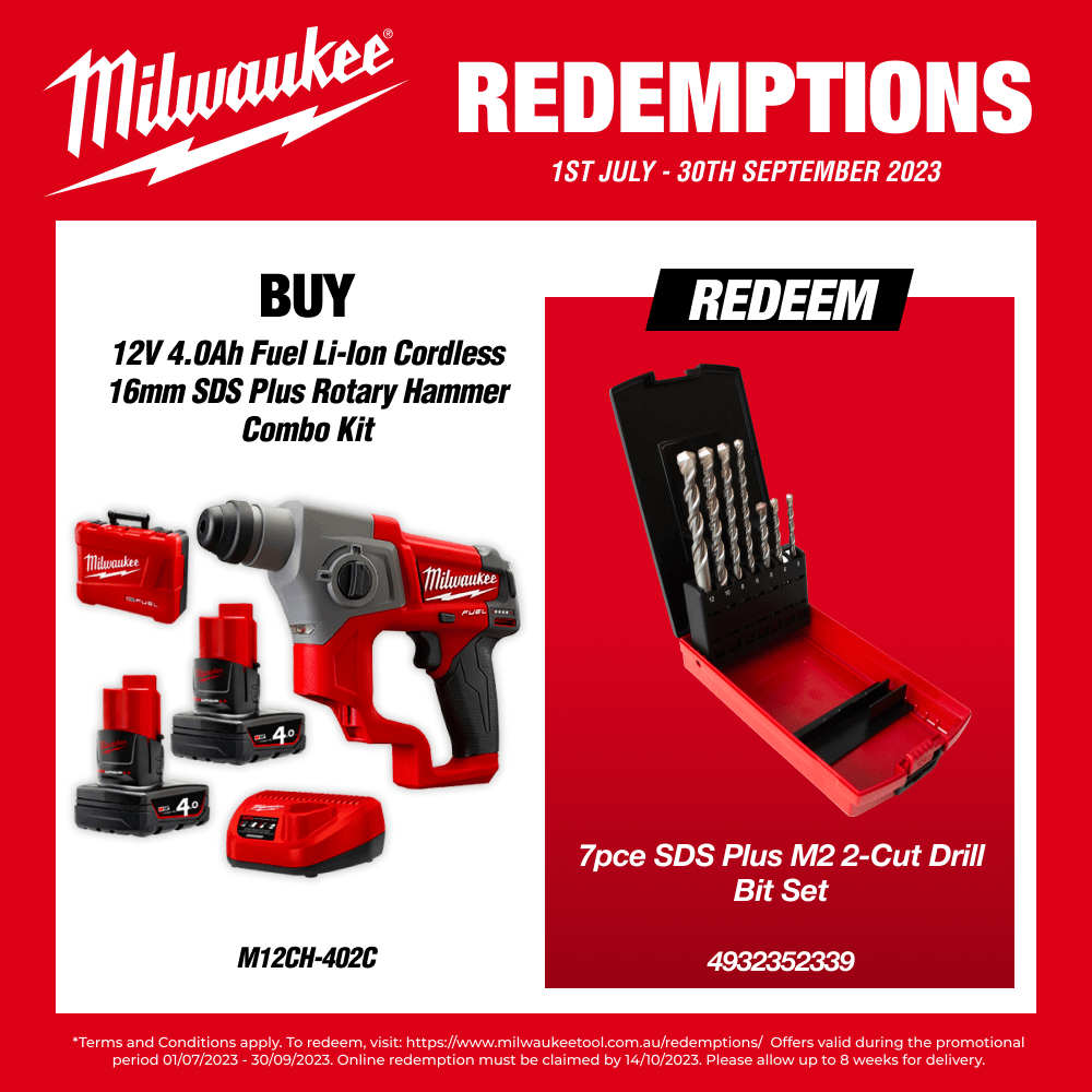 Milwaukee M12CH-402C 12V 4.0Ah Fuel Li-Ion Cordless 16mm SDS Plus Rotary Hammer Combo Kit