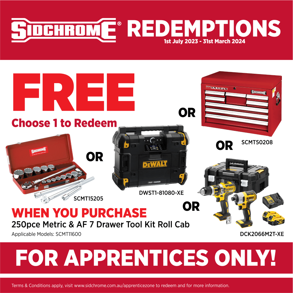 Sidchrome SCMT11600 250pce Metric & AF 7 Drawer Tool Kit Roll Cab