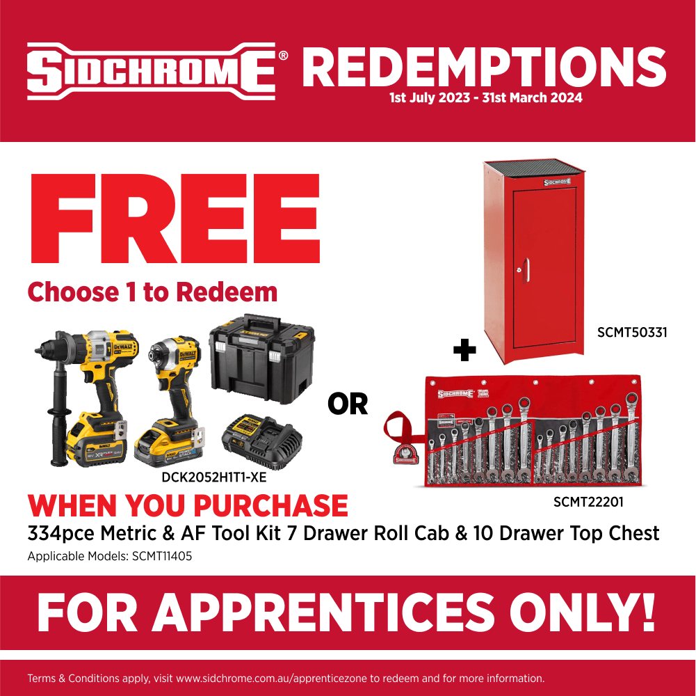 Sidchrome SCMT11405 334pce Metric & AF Tool Kit 7 Drawer Roll Cab & 10 ...