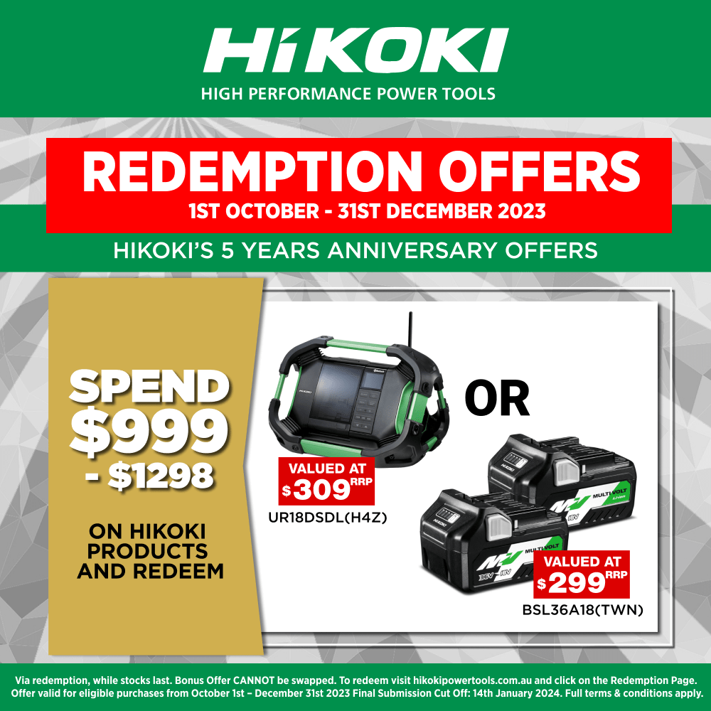 HiKOKI KC36DC(HRZ) 36V 2.5Ah Li-ion Cordless Brushless MultiVolt 2pce Combo Kit