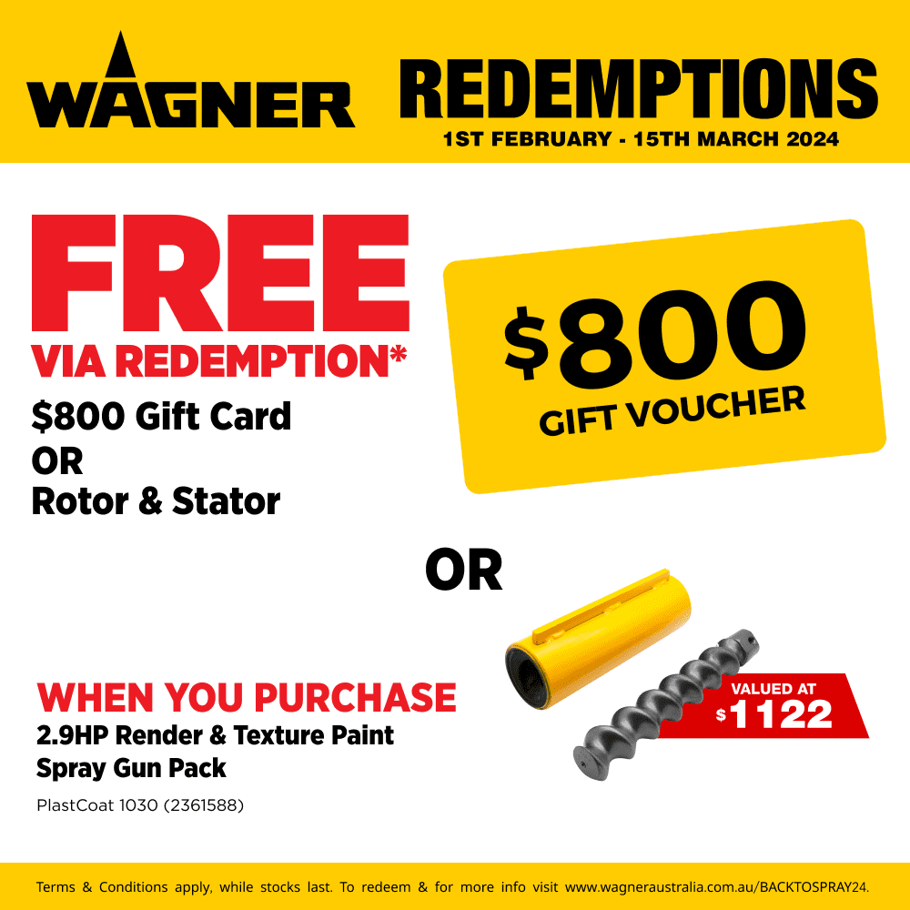 Wagner PlastCoat 1030 (2361588) 2.9HP Render & Texture Paint Spray Gun Pack