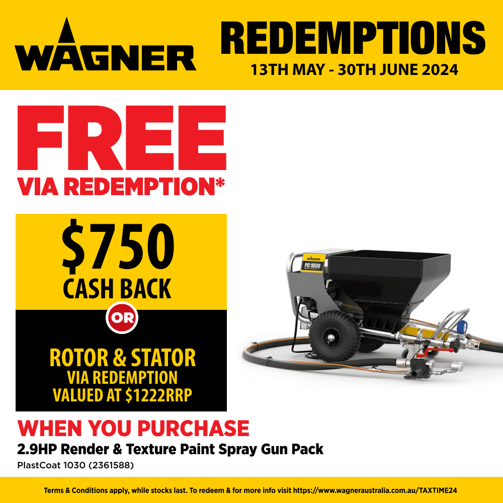 Wagner PlastCoat 1030 (2361588) 2.9HP Render & Texture Paint Spray Gun Pack